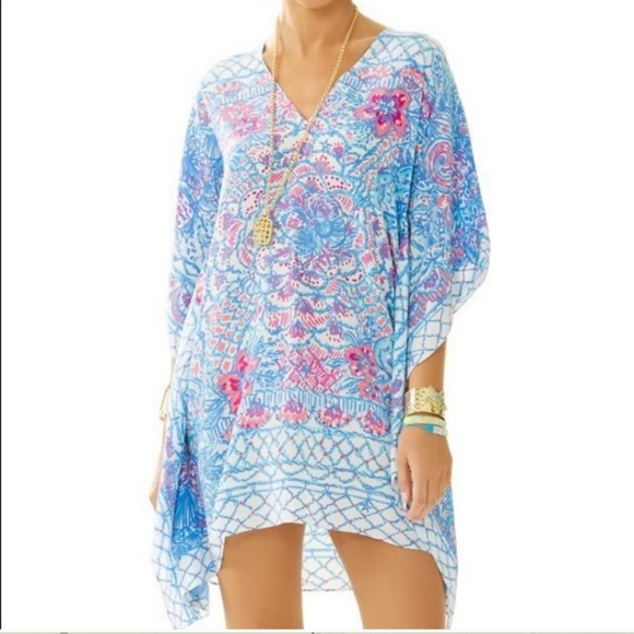 Lilly Pulitzer | Swim | Lilly Pulitzer Lindamarie Caftan Silk Tunic ...